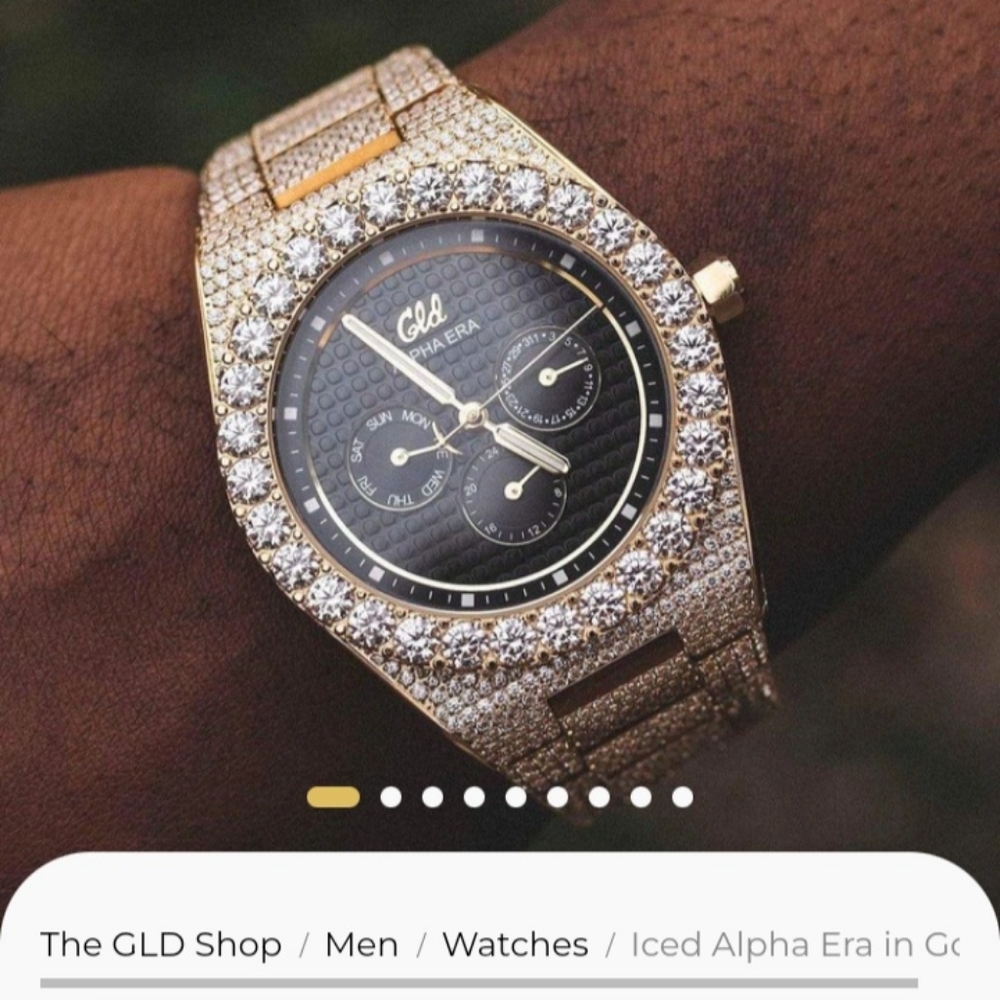 Gold Iced Alpha Era Watch - Gem